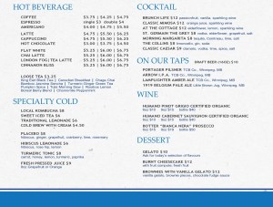 menus – bluestonecottage